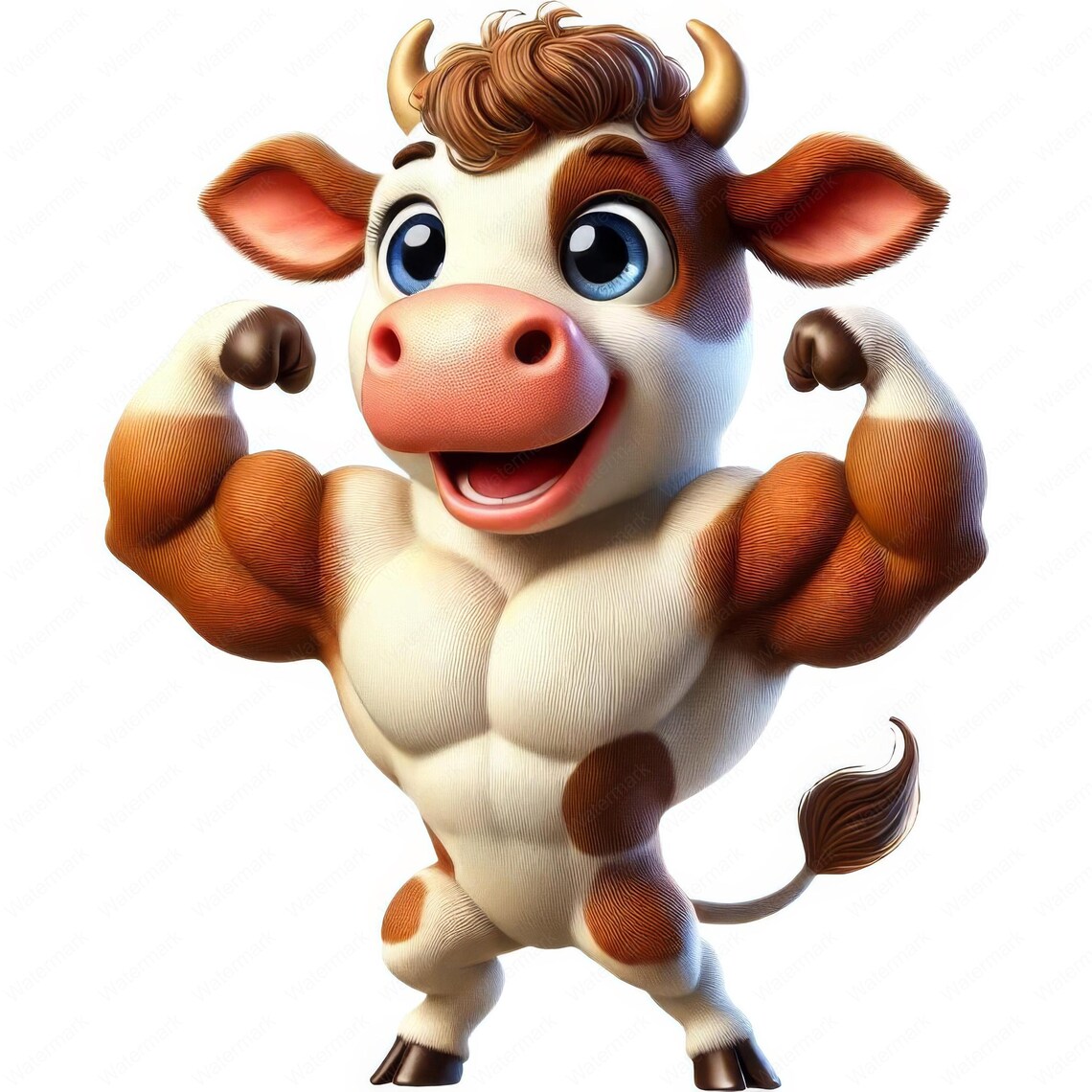Muscular Cow Clipart Bundle: Fitness Animal Art (digital Download) - Etsy