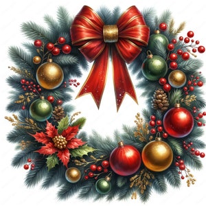 Retro Christmas Clipart Clipart Bundle 09 10 Vintage-inspired Images ...