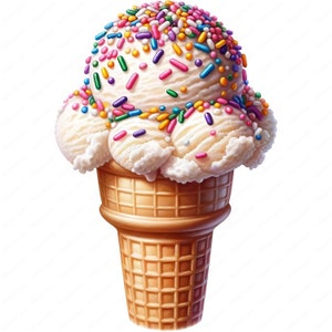 Sprinkles Ice Cream Clipart Bundle: Sweet Treat Designs (digital ...