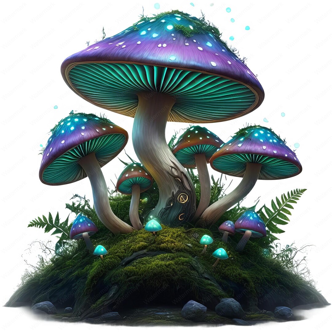 Fantasy Mushroom Clipart: Magical Forest PNG Bundle (digital Download ...