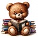 Teddy Bear Reading Clipart Clipart Bundle 10 Cozy Images Childhood Art ...