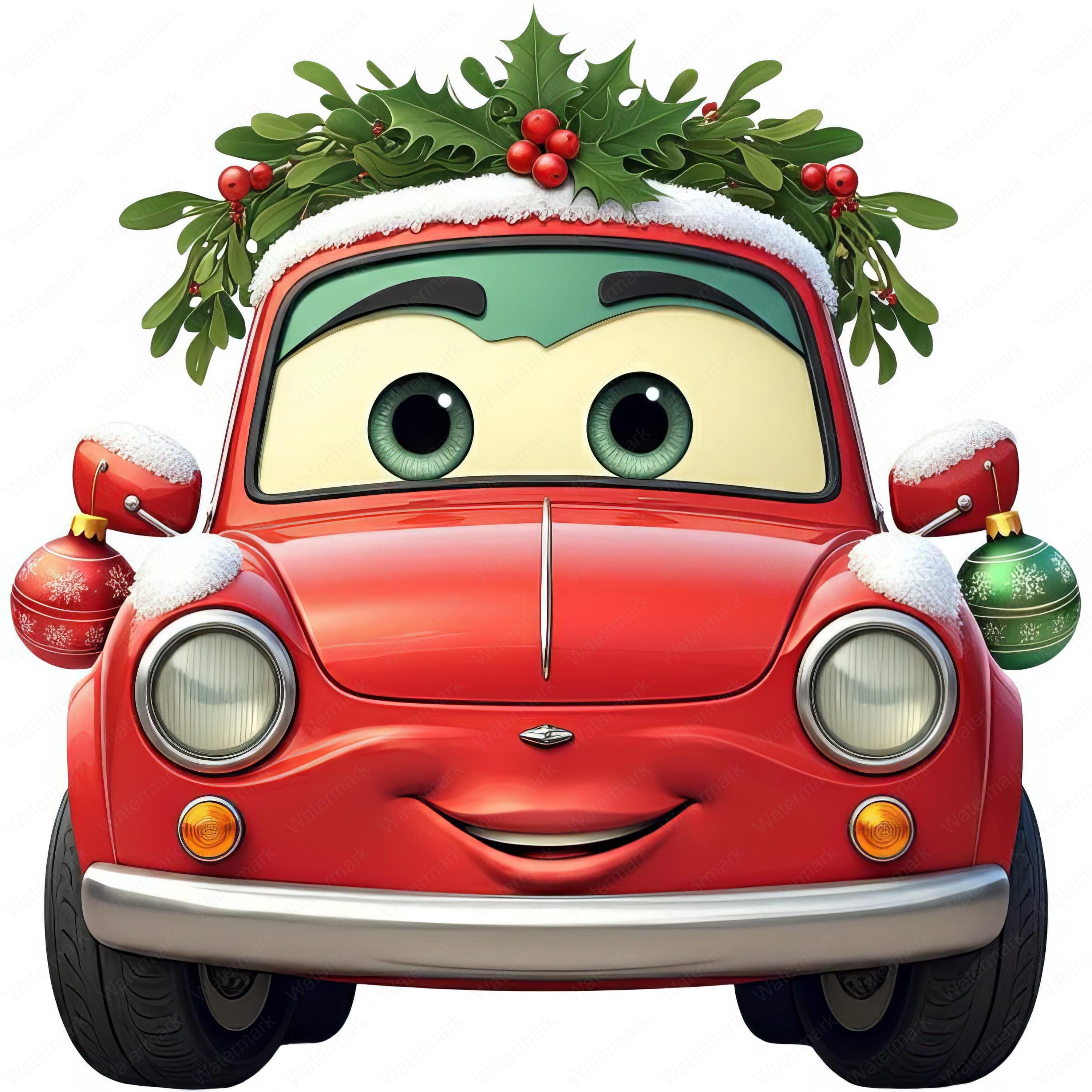 Christmas Car Clipart: Festive Holiday Vehicle Designs (digital ...