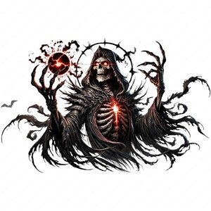 Dark Fantasy Lich Clipart Bundle: Gothic Art Designs (digital Download ...