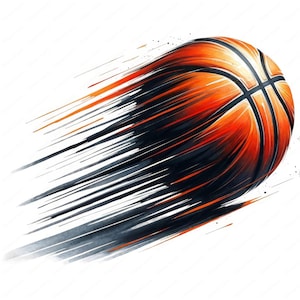 Dynamic Basketball Clipart Set | Sports Art Printables (digital ...