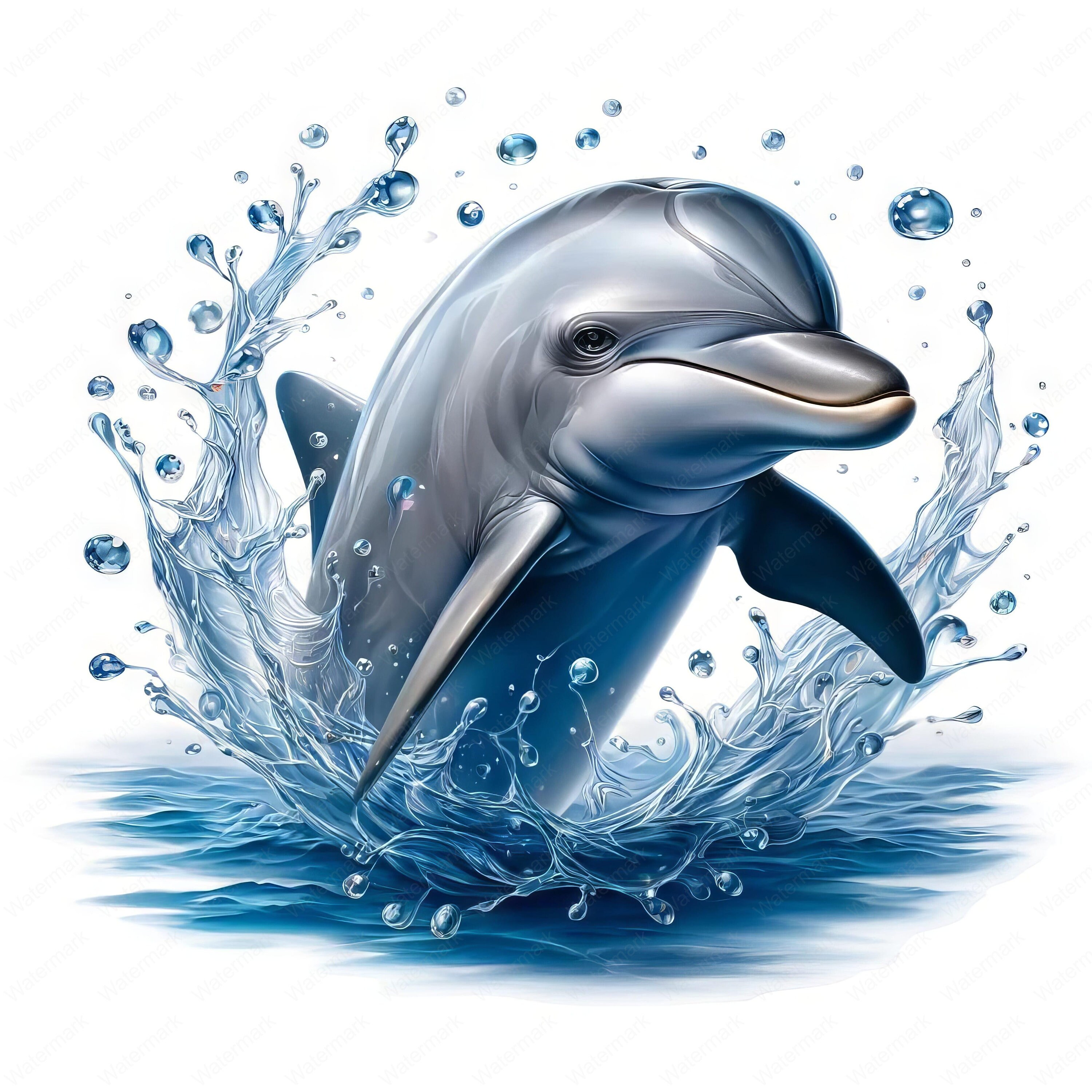 Playful Dolphin Clipart Bundle | Marine Art Printables (digital ...
