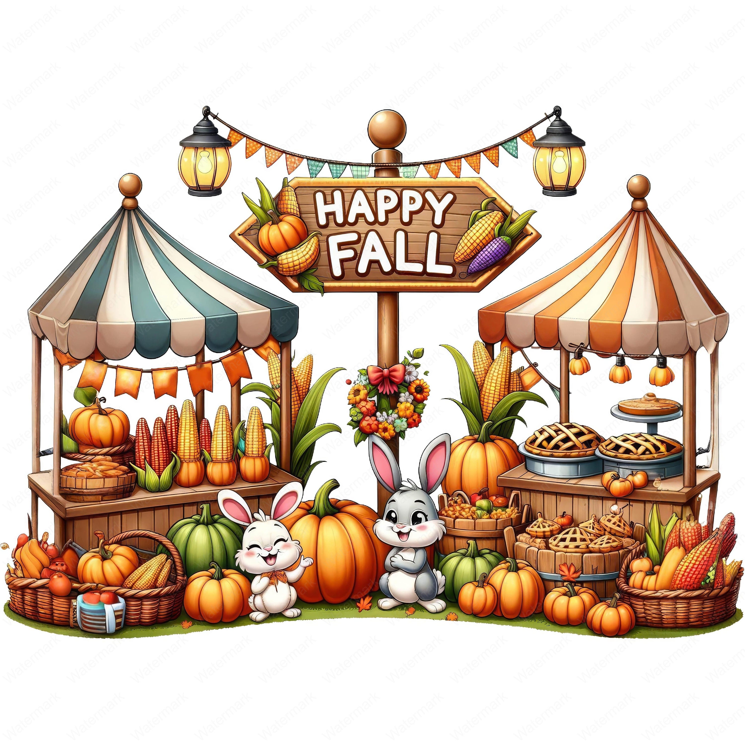 Fall Harvest Clipart Bundle: Autumn Art Printables (commercial Use ...