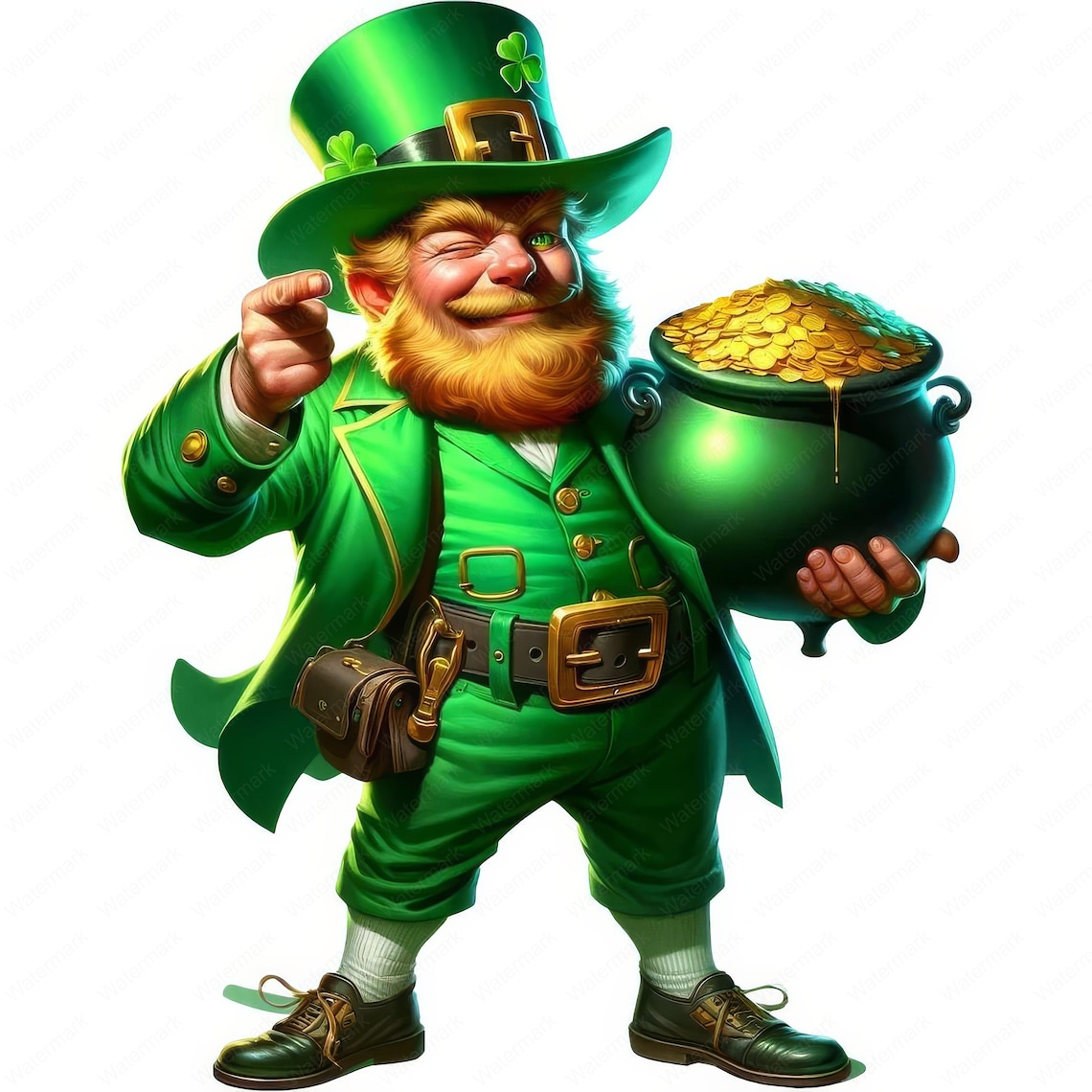 Funny Leprechaun Clipart Bundle: St. Patrick's Day Designs (digital ...