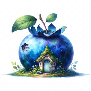 Blueberry House Clipart: Fantasy Art Printables (digital Download) - Etsy