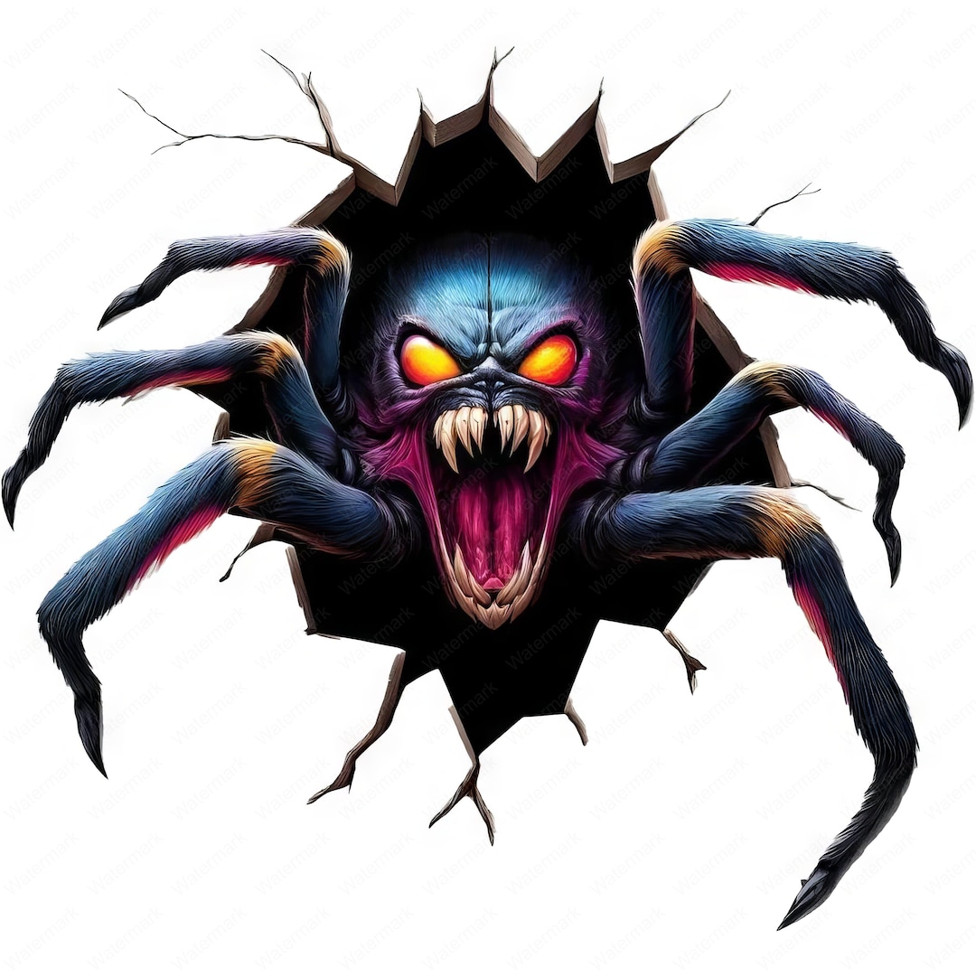 Angry Spider Clipart Bundle: Halloween Art, Commercial Use (digital ...