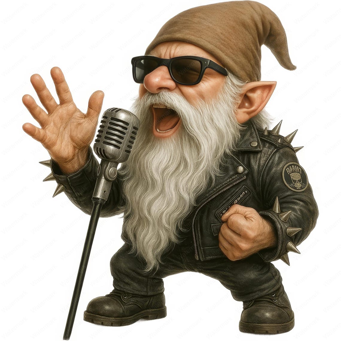 Rock Gnome Singer Clipart: Sublimation Designs (PNG, JPG, Digital ...