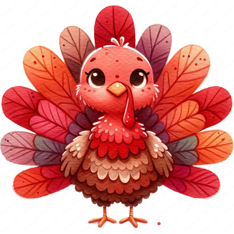 Cute Turkey Clipart | Clipart Bundle | 10 Adorable Designs ...