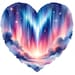Aurora Heart Clipart: Northern Lights Design (digital Download) - Etsy
