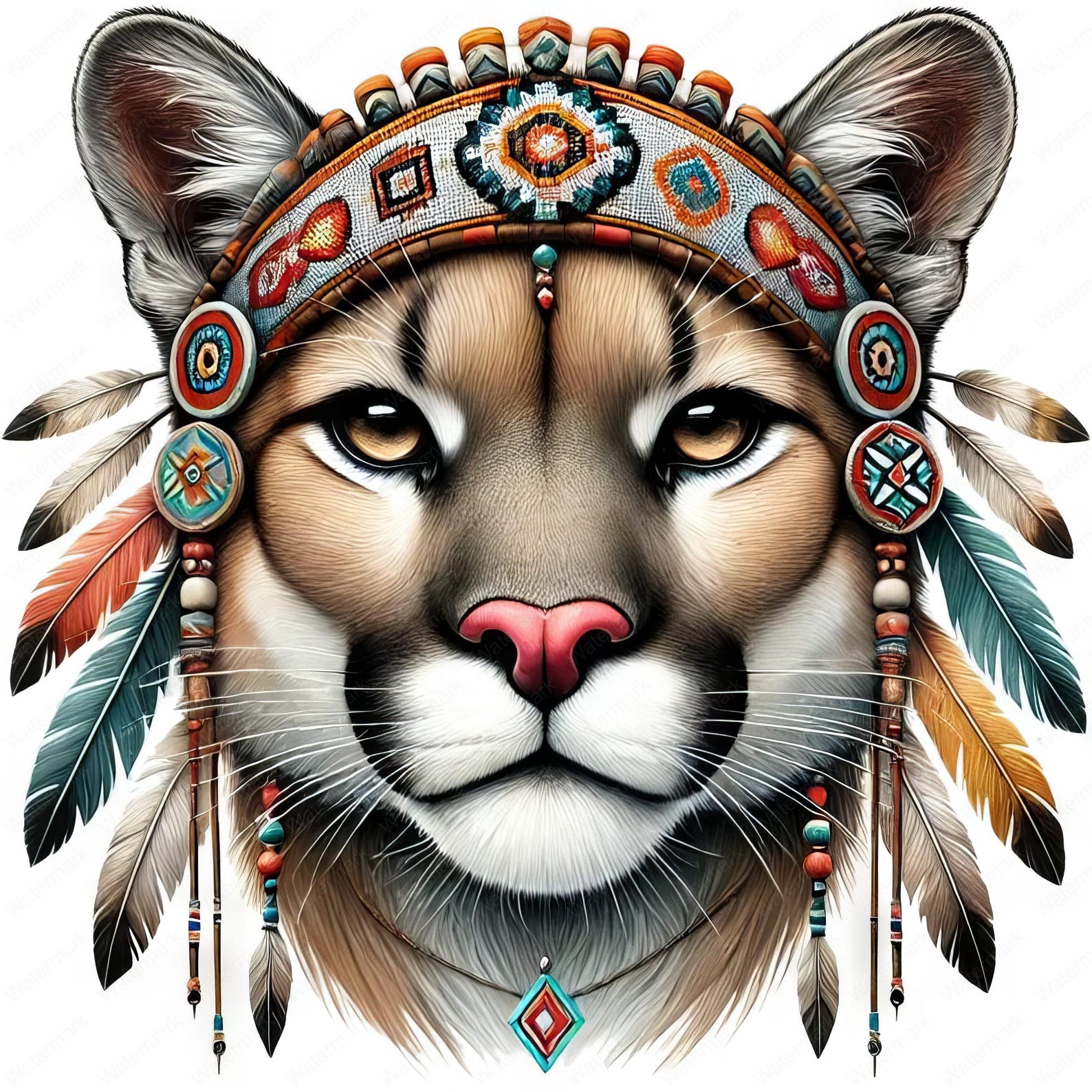 Native American Cougar Clipart: Tribal Designs (digital Download) - Etsy