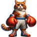 Boxing Cat Clipart Fierce Boxing Cat Clipart Bundle 10 High-quality ...
