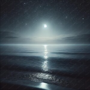 Seascape Clipart | Midnight Ocean Digital Paper | Peaceful Designs ...