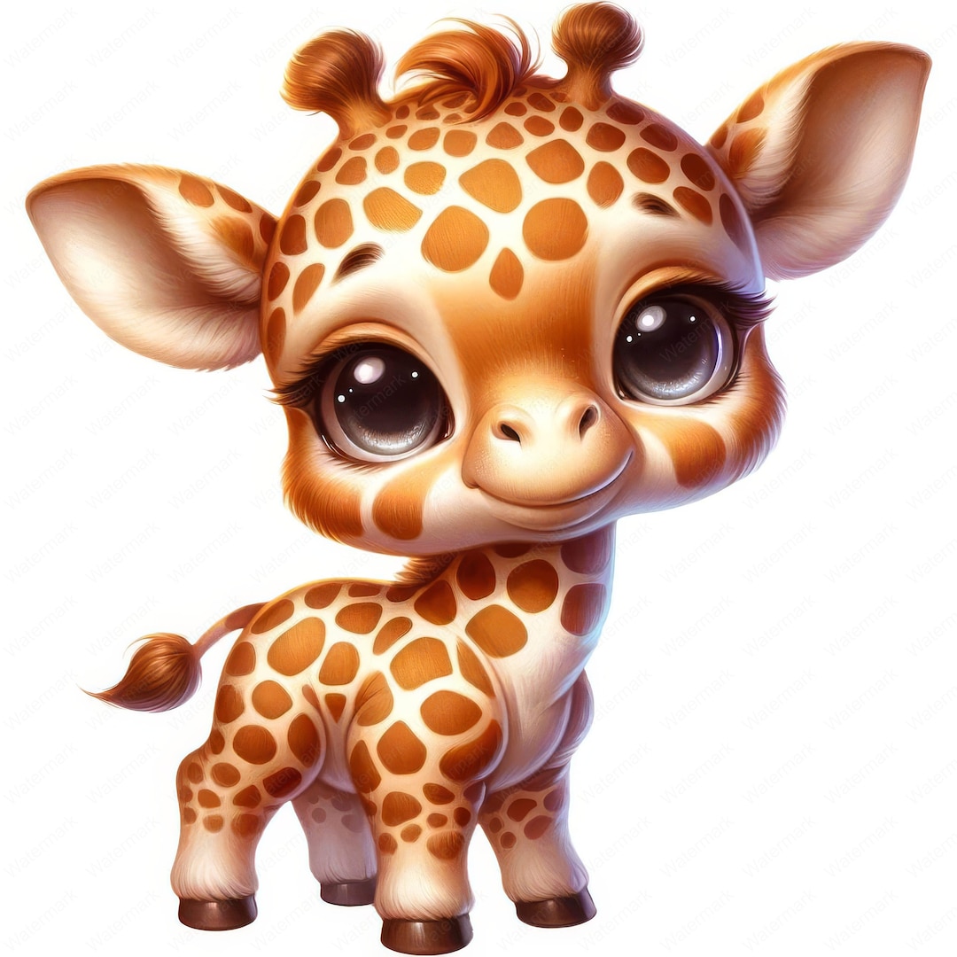 Cute Giraffe Clipart | Adorable Giraffe Clipart Bundle | 10 High ...