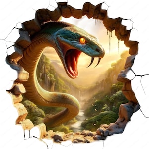 Snake Clipart | Realistic 3D Snake Clipart Bundle 01 | 10 High-quality ...