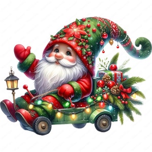 Christmas Gnome Clipart | Festive Christmas Gnome Clipart Bundle 01 ...