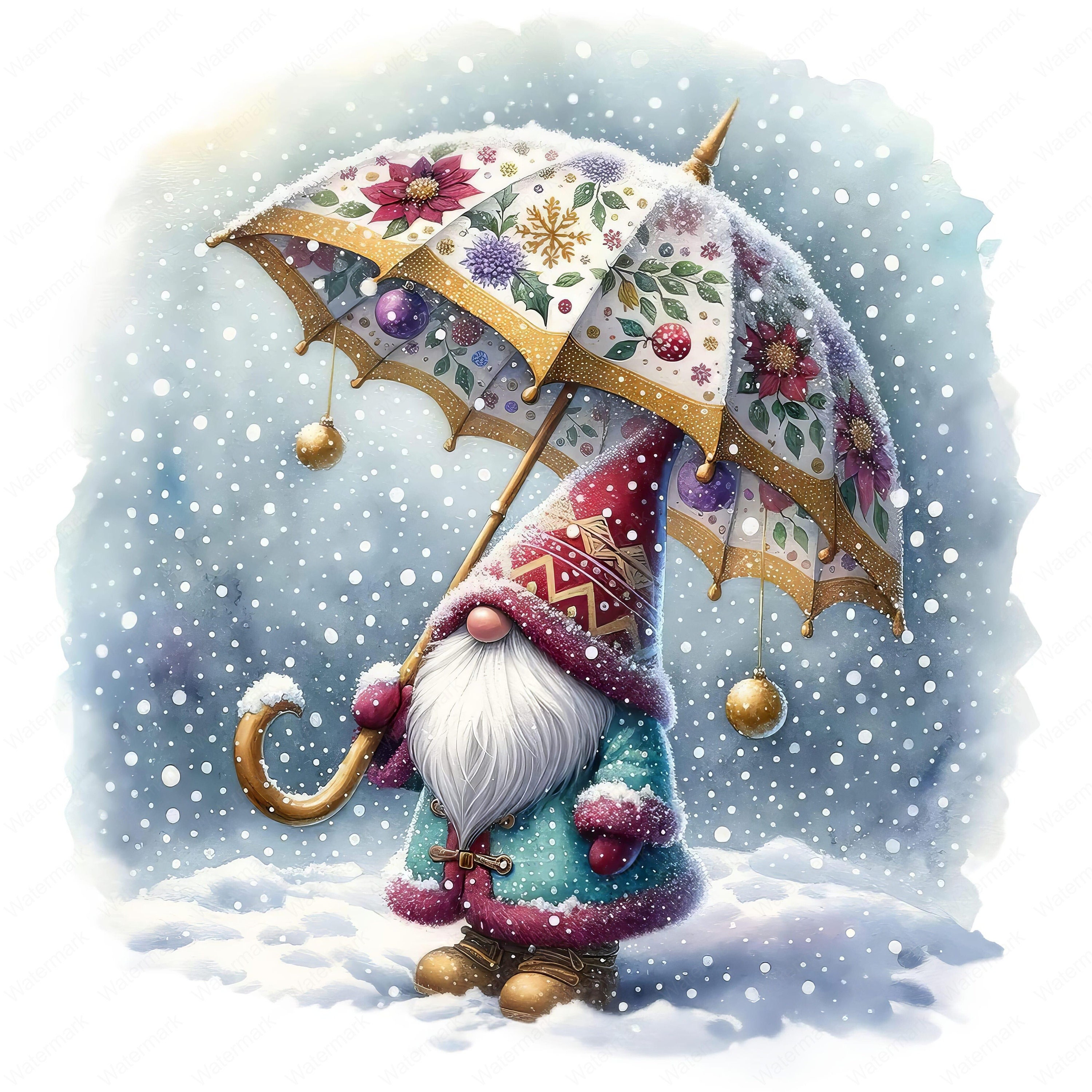 Christmas Gnome Clipart Bundle | Holiday Art, Commercial Use (digital ...