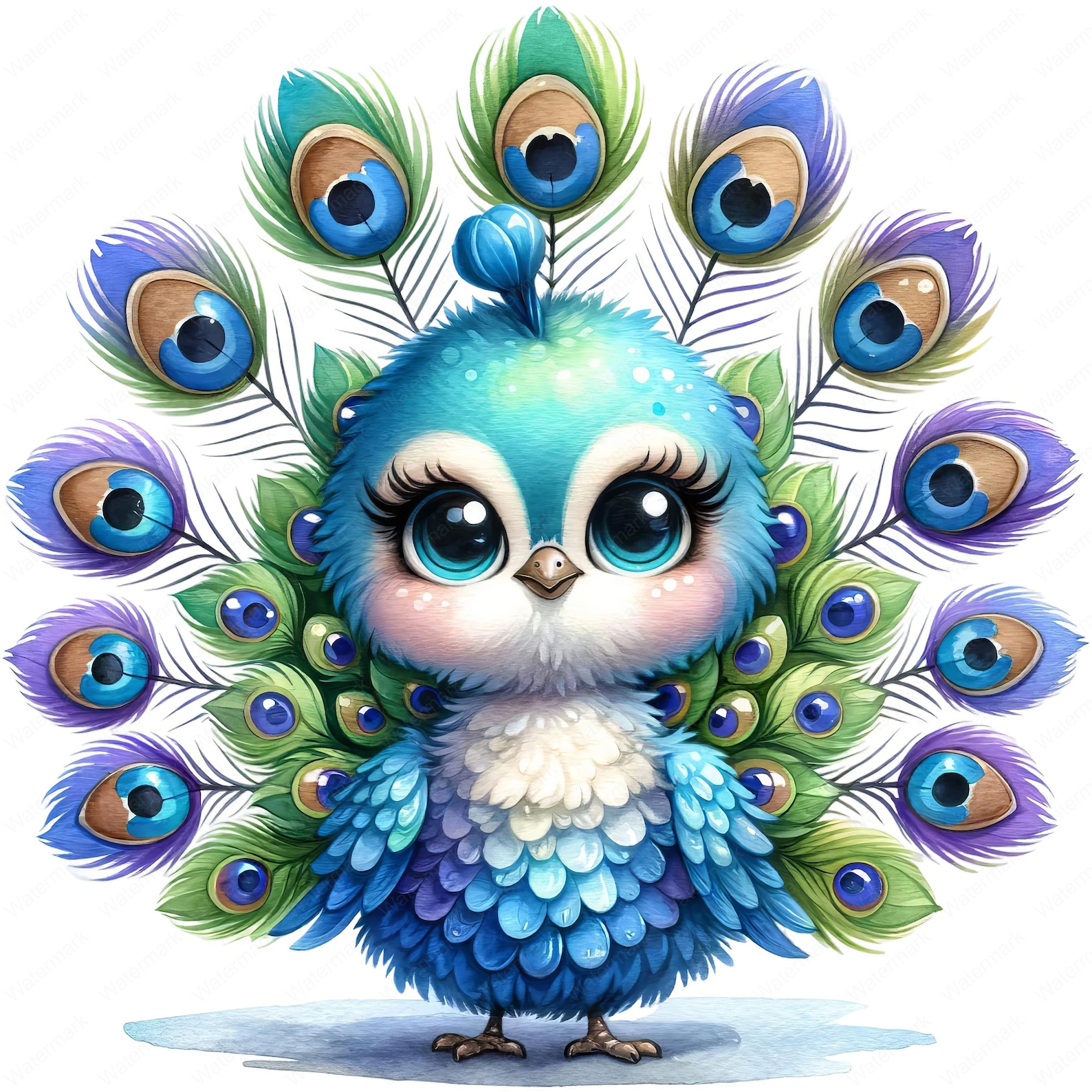 Cute Peacock Clipart Adorable Peacock Clipart Bundle 10 High-quality ...