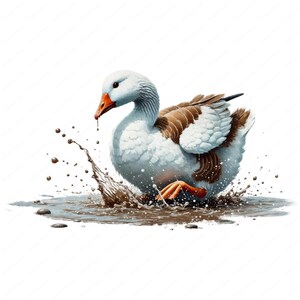 Farm Goose Clipart | Rustic Farm Goose Clipart Bundle | 10 High-quality ...