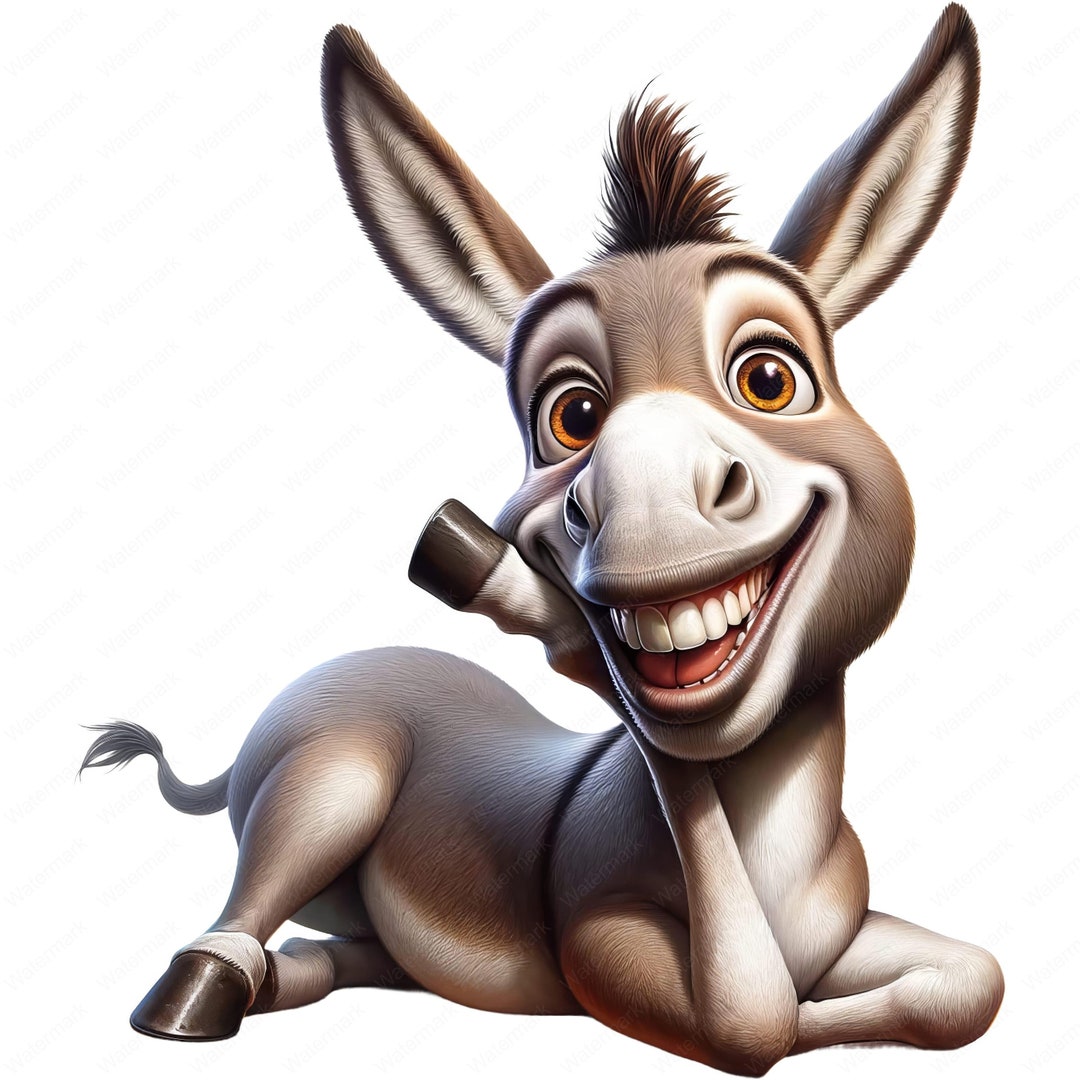 Funny Donkey Clipart | Humorous Donkey Clipart Bundle | 10 High-quality ...