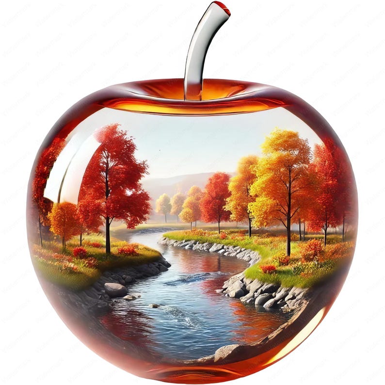 Autumn Apple Clipart Bundle: Vibrant Fall Designs (digital Download) - Etsy