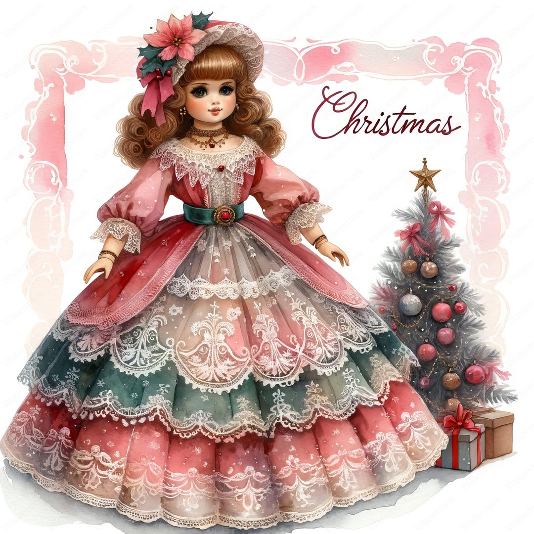 Retro Christmas Clipart Clipart Bundle 02 10 Vintage-inspired Images ...