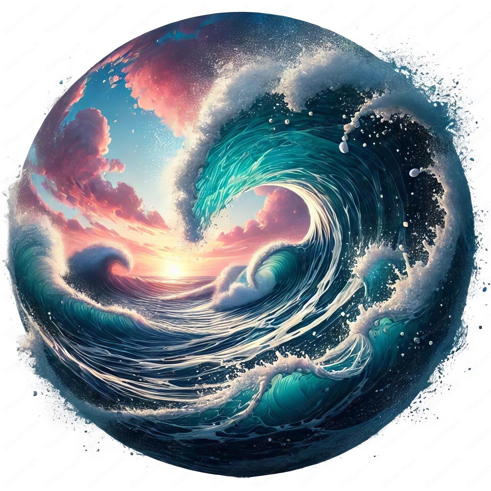 Ocean Wave Clipart | Stunning Ocean Wave Clipart Bundle | 10 High ...