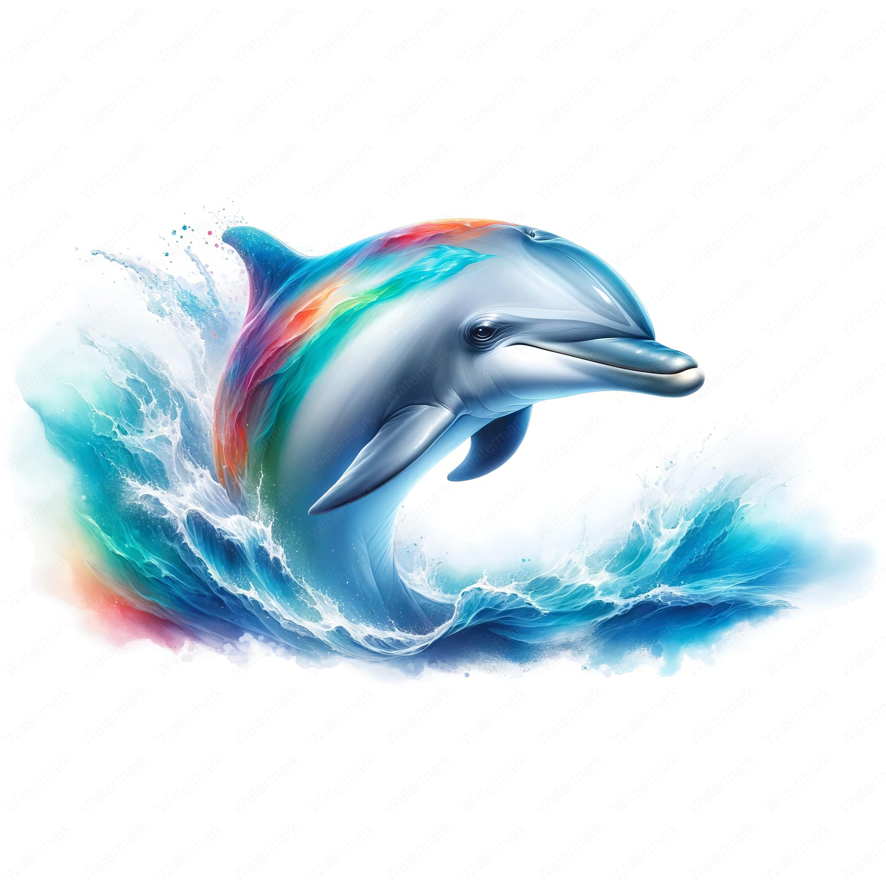 Playful Dolphin Clipart Bundle: Ocean Life Art (digital Download) - Etsy