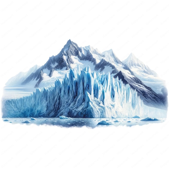 Glacier Drawing Easy With Colour