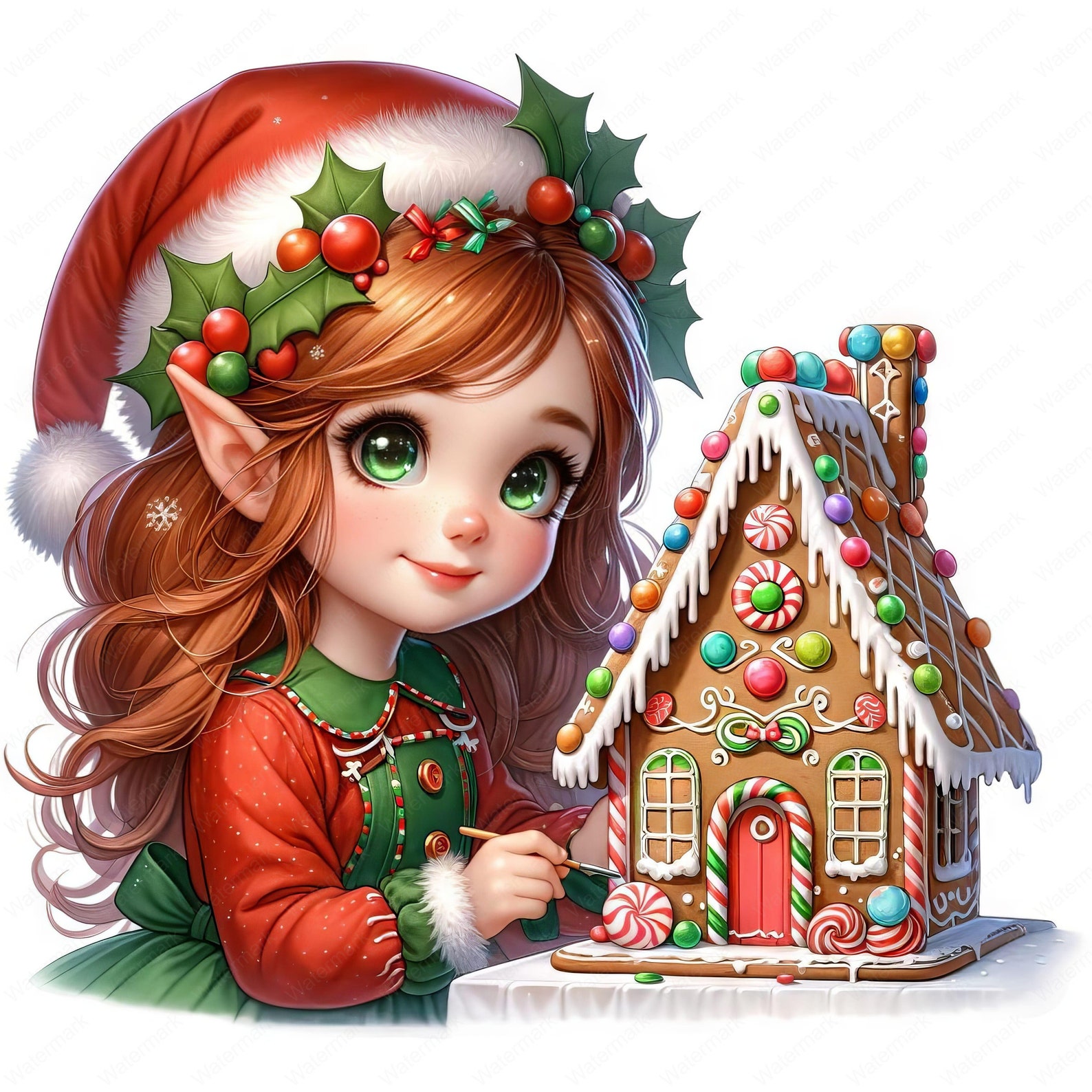 Christmas Girl Elf Clipart: Holiday Art Bundle (digital Download) - Etsy