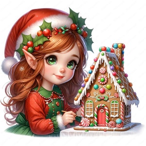 Christmas Girl Elf Clipart | Adorable Christmas Elf Clipart Bundle | 10 ...