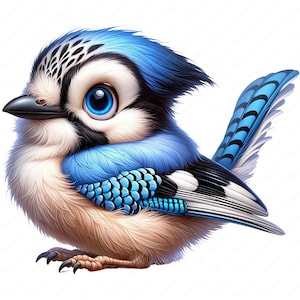 Cute Jay Bird Clipart Bundle | Children's Book Art (digital Download ...