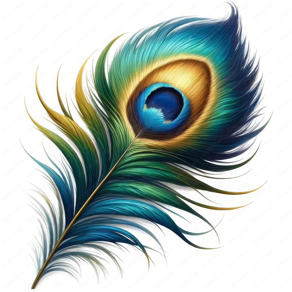 Peacock Feather Clipart | Vibrant Peacock Feather Clipart Bundle | 10 ...