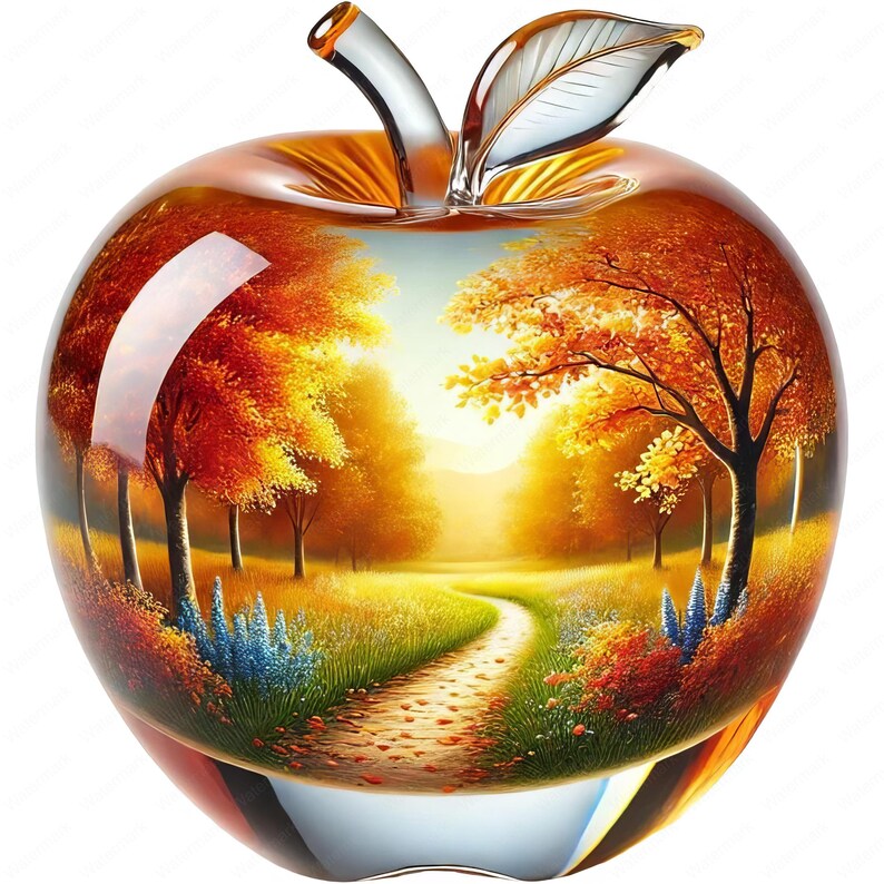 Autumn Apple Clipart Bundle: Vibrant Fall Designs (digital Download) - Etsy