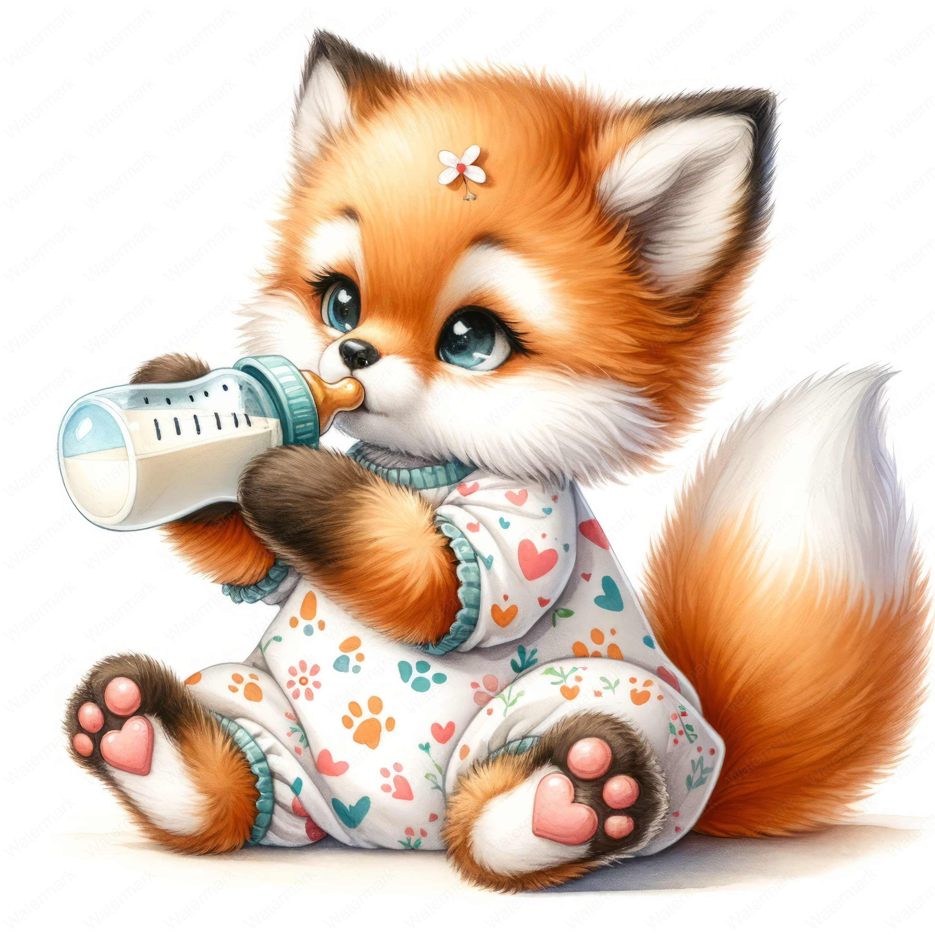 Cute Baby Fox Clipart