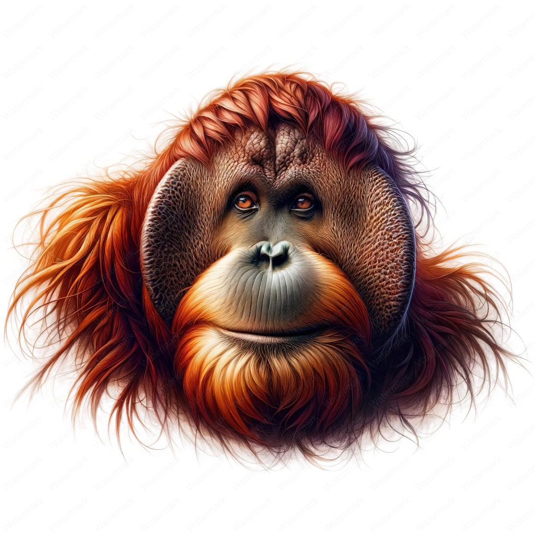Orangutan Clipart Adorable Orangutan Clipart Bundle 10 High-quality ...