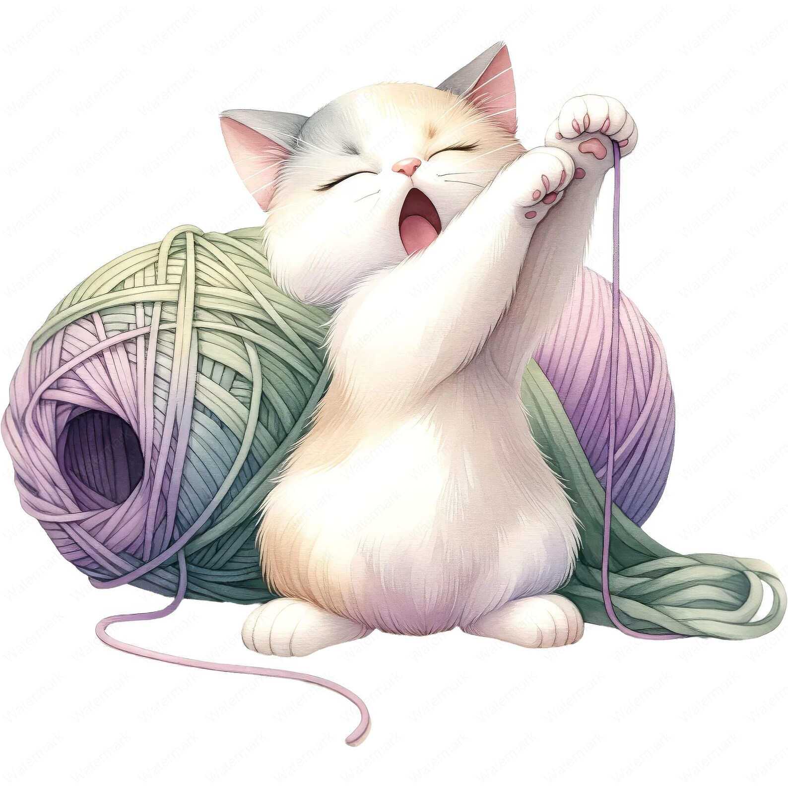 Playful Cat Clipart Charming Playful Cat Clipart Bundle 10 High-quality ...