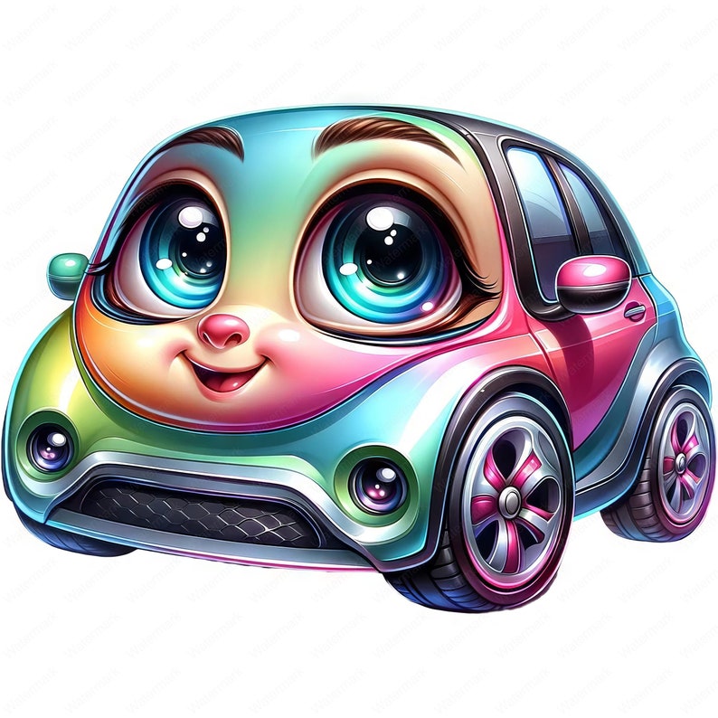 Cute Car Clipart Bundle | Kids Art Designs (digital Download) - Etsy