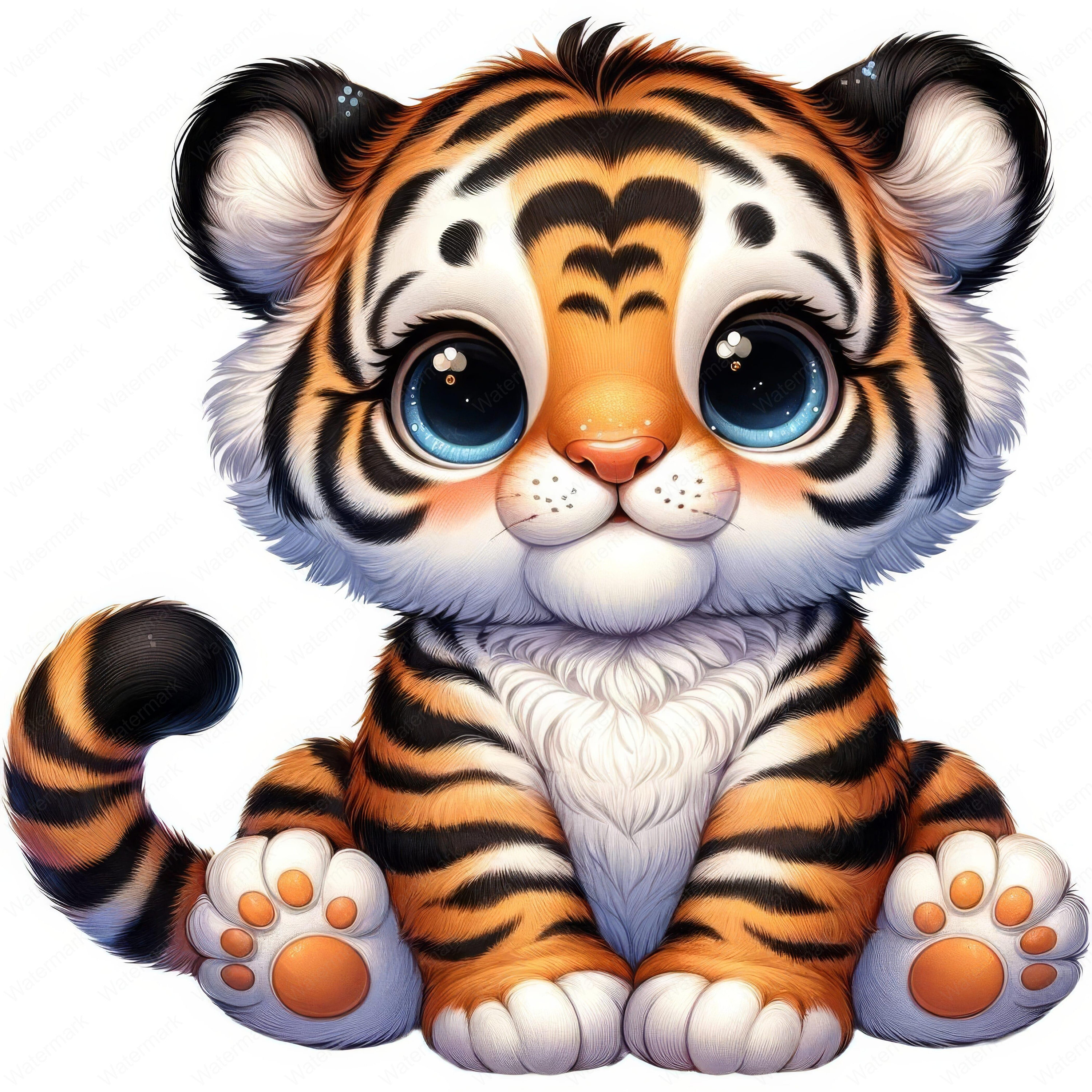 Cute Tiger Clipart Bundle | Adorable Animal Art (commercial Use ...
