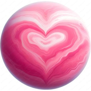 Pink Heart Planet Clipart | Outer Space Themed Clipart Bundle | 10 High ...