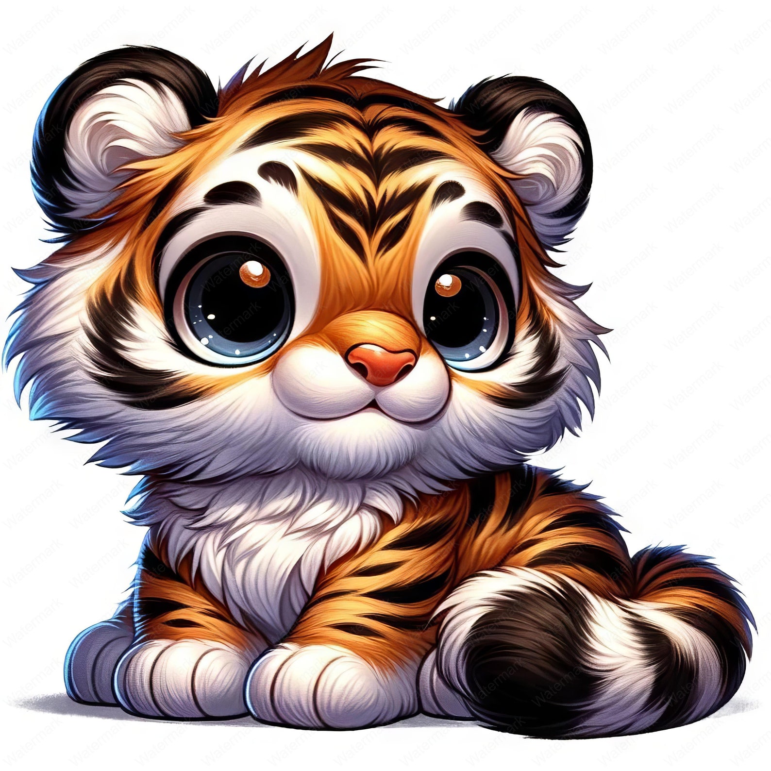Cute Tiger Clipart Bundle | Adorable Animal Art (commercial Use ...