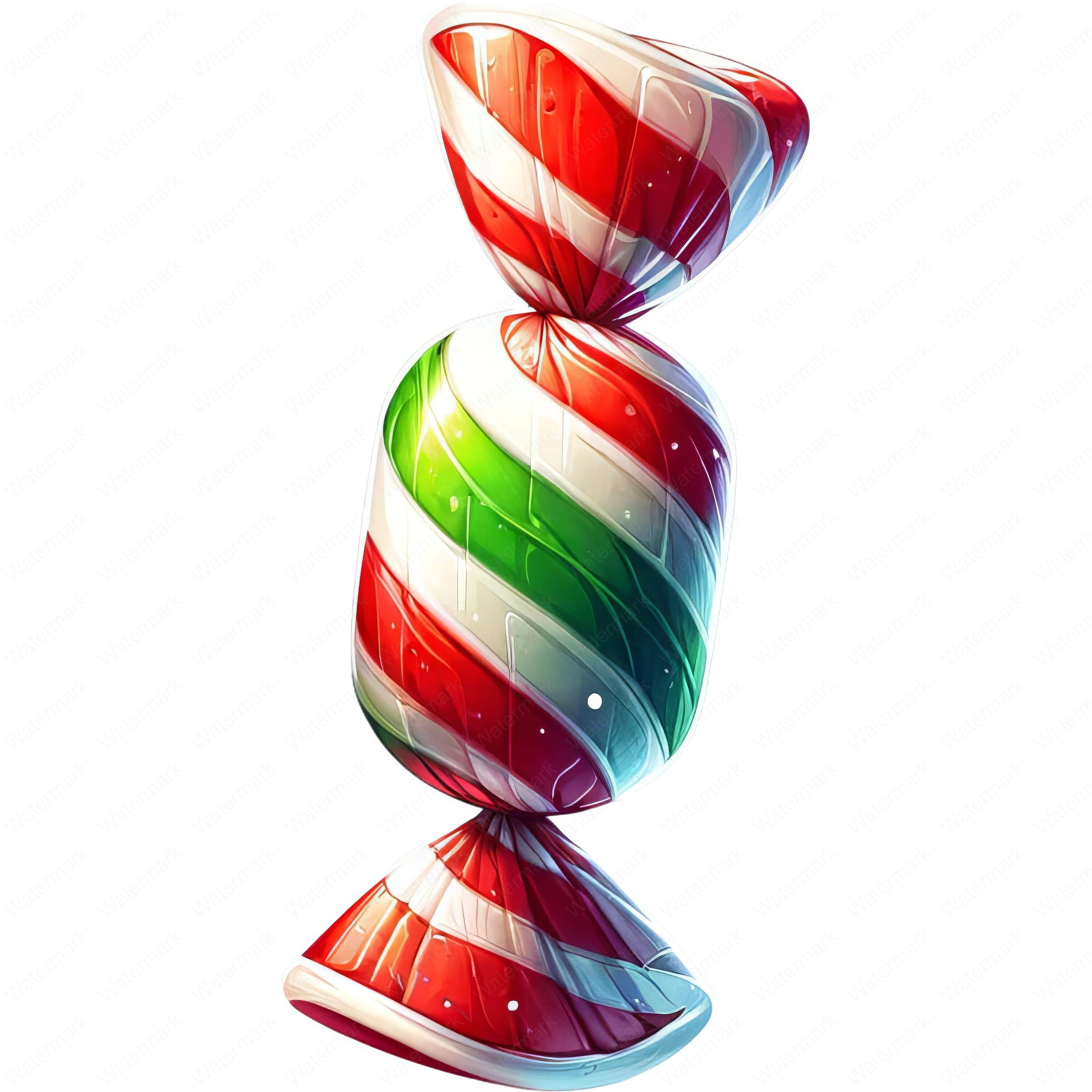 Christmas Candy Clipart: Colorful Sweet Treats Art (digital Download ...