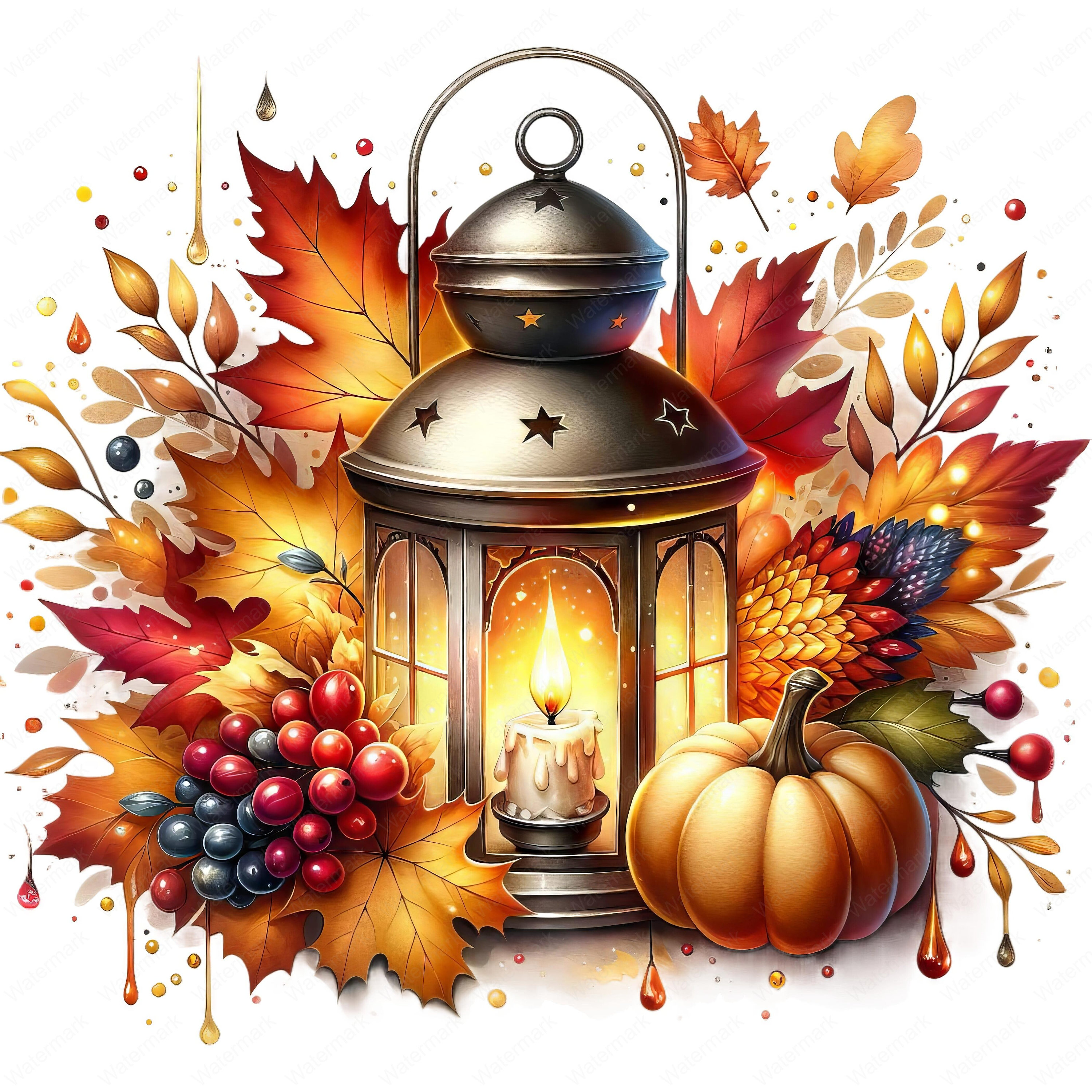 Fall Thanksgiving Clipart Bundle | Festive JPG & PNG Designs (digital ...