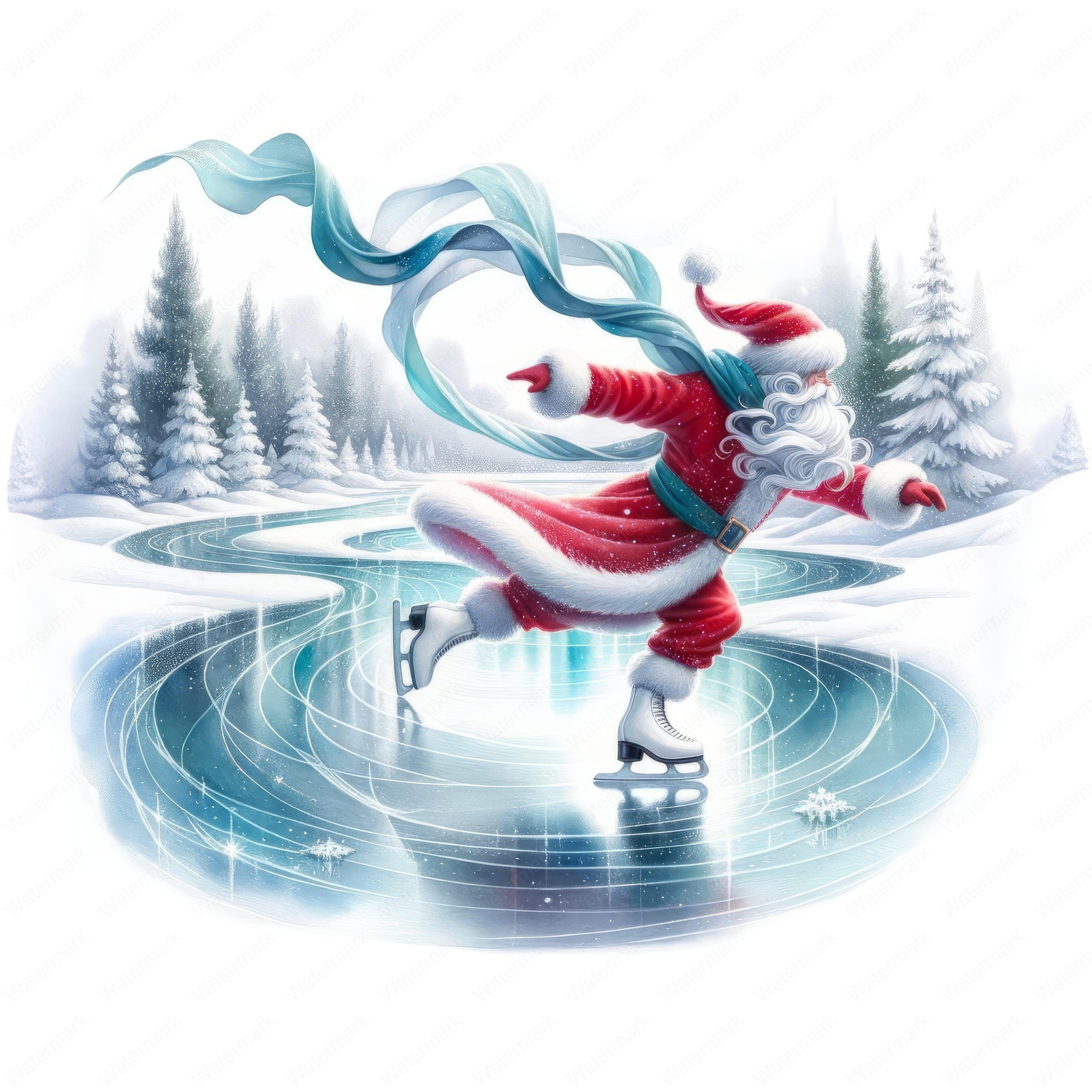Festive Santa Clipart Bundle: 10 Holiday Designs (commercial Use ...