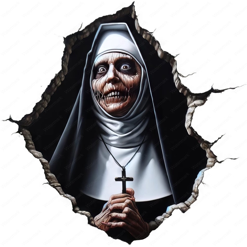 Terrifying Ghostly Nun Clipart: Gothic Horror Art (digital Download) - Etsy