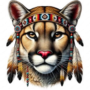 Native American Cougar Clipart: Tribal Designs (digital Download) - Etsy