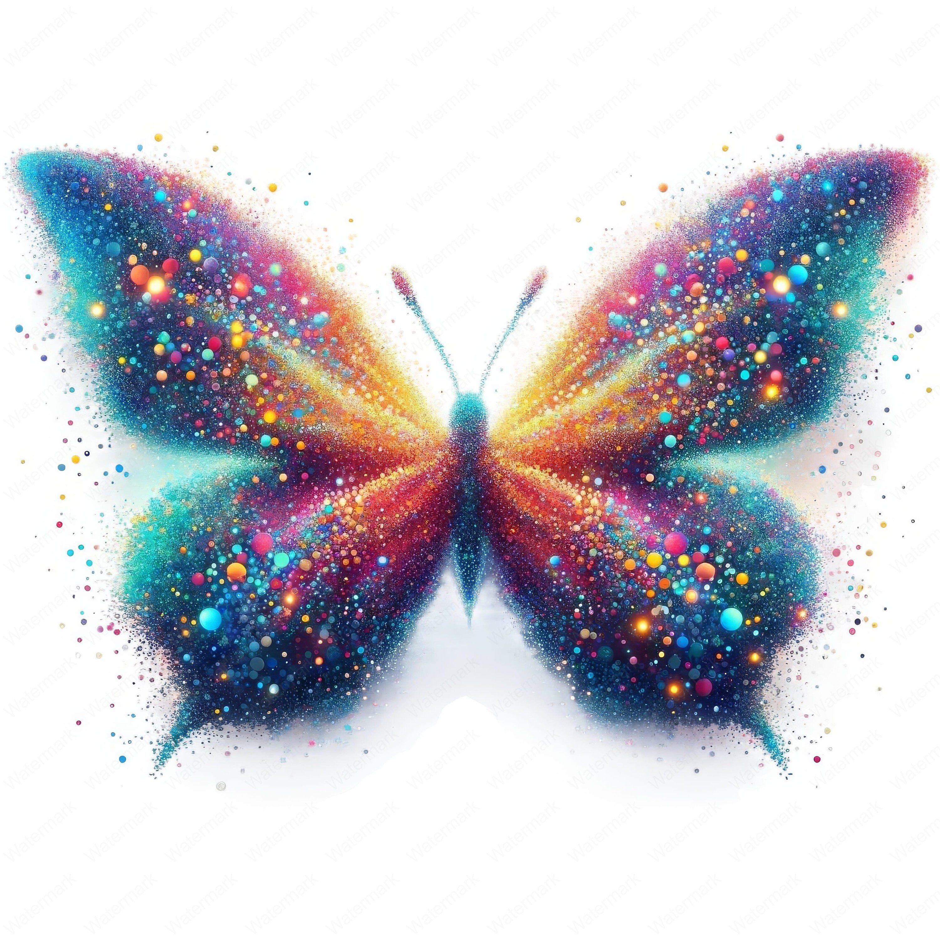 Ethereal Quantum Butterfly Clipart: Cosmic Art Designs (digital ...