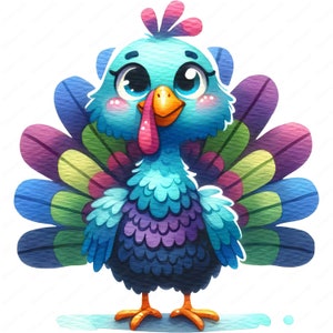 Cute Turkey Clipart Bundle | Thanksgiving Designs (digital Download) - Etsy